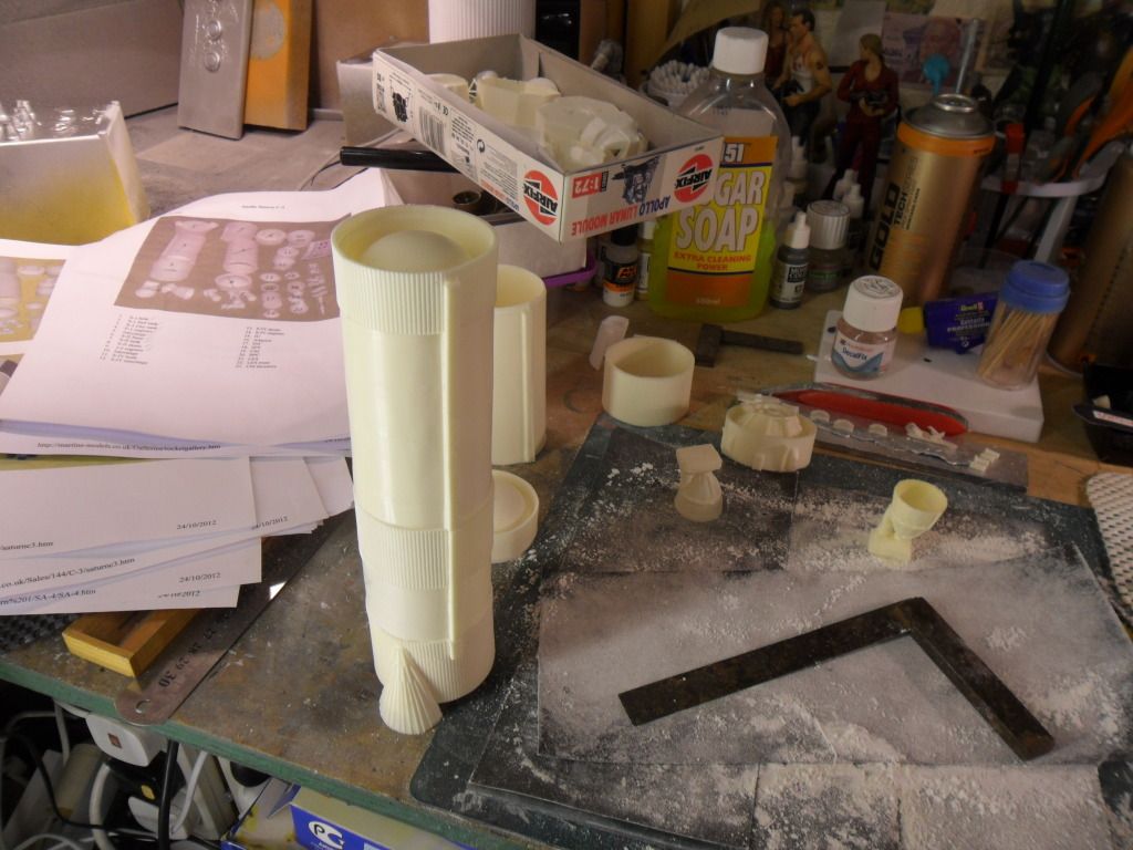 Saturn C-3 Launcher,in resin at 1/144,by Martins models - Work In ...