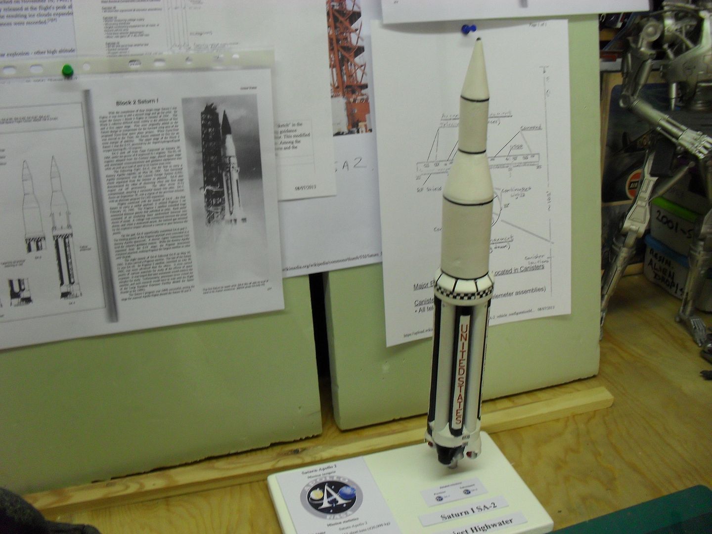 Apollo/Saturn SA-2,IST FLIGHT PROJECT HIGHWATER,resin kit by martins ...