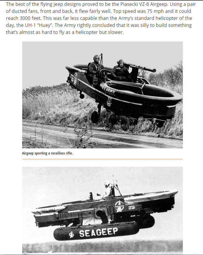 PIASECKI FLYING JEEP..with recoiless gun. - Work In Progress - SF ...