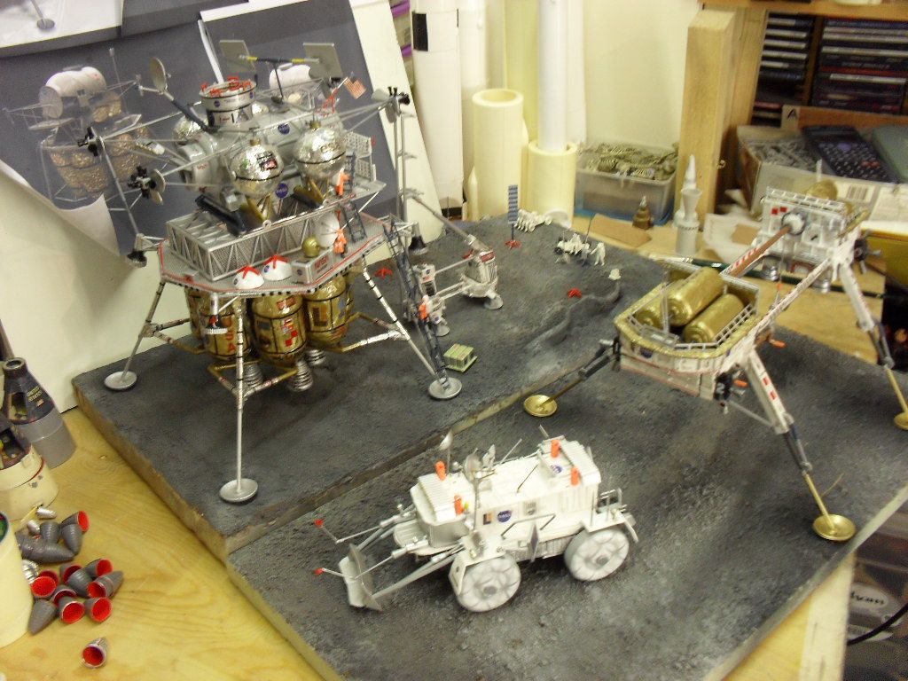 Altair lunar Lander,scratch build,about 1/72?as per lunox plan1993 ...
