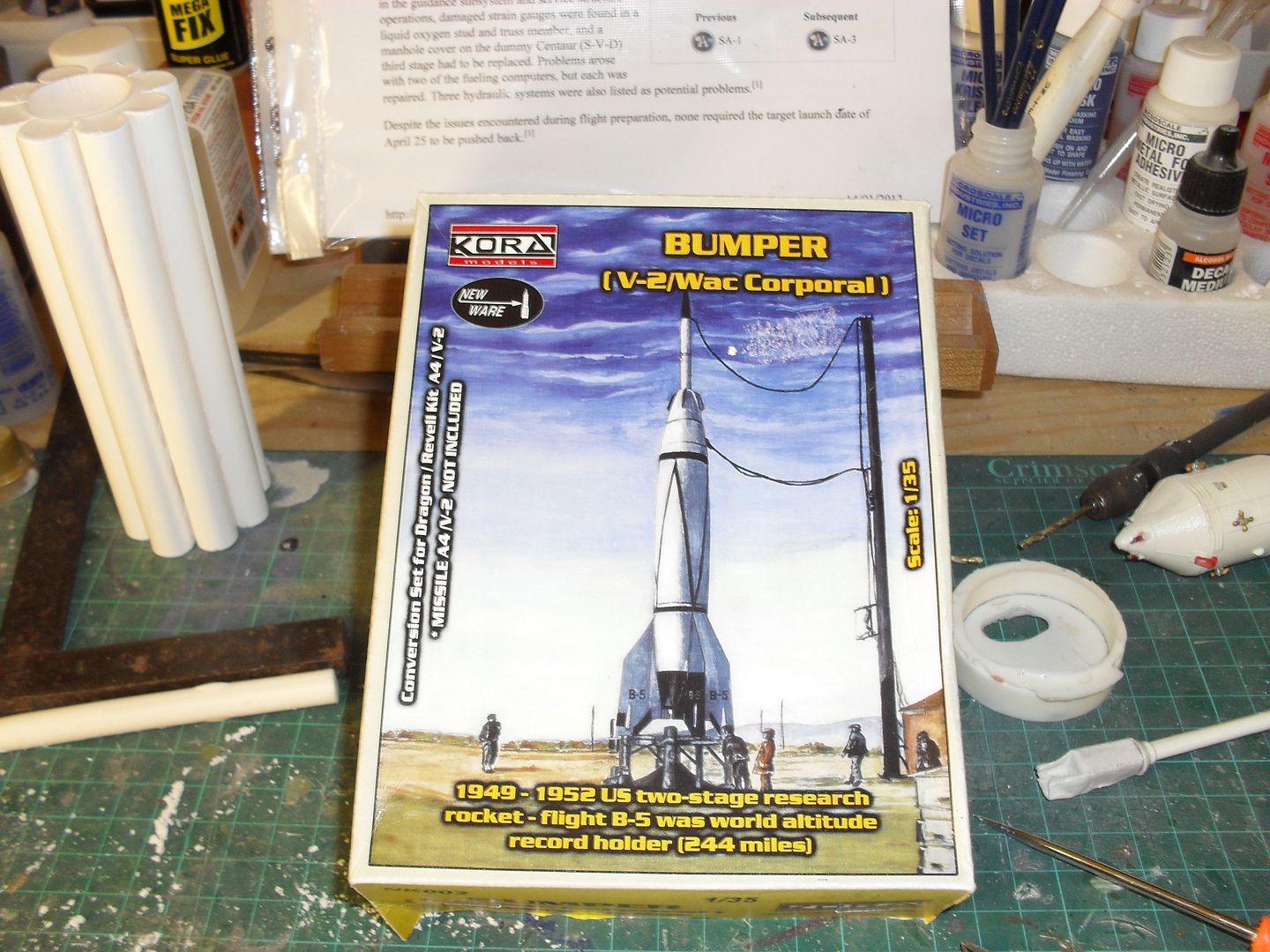 V2 wac/corporal..Bumper,conversion of revell,s v2,kora kit - Work In ...