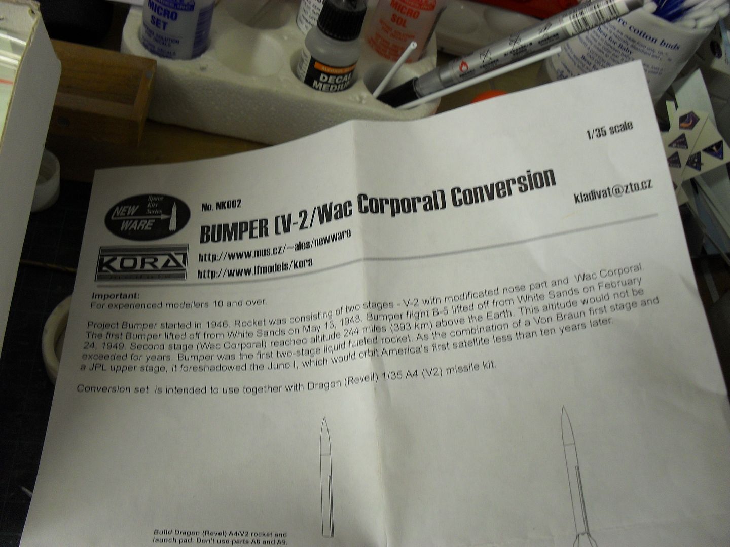 V2 wac/corporal..Bumper,conversion of revell,s v2,kora kit - Work In ...