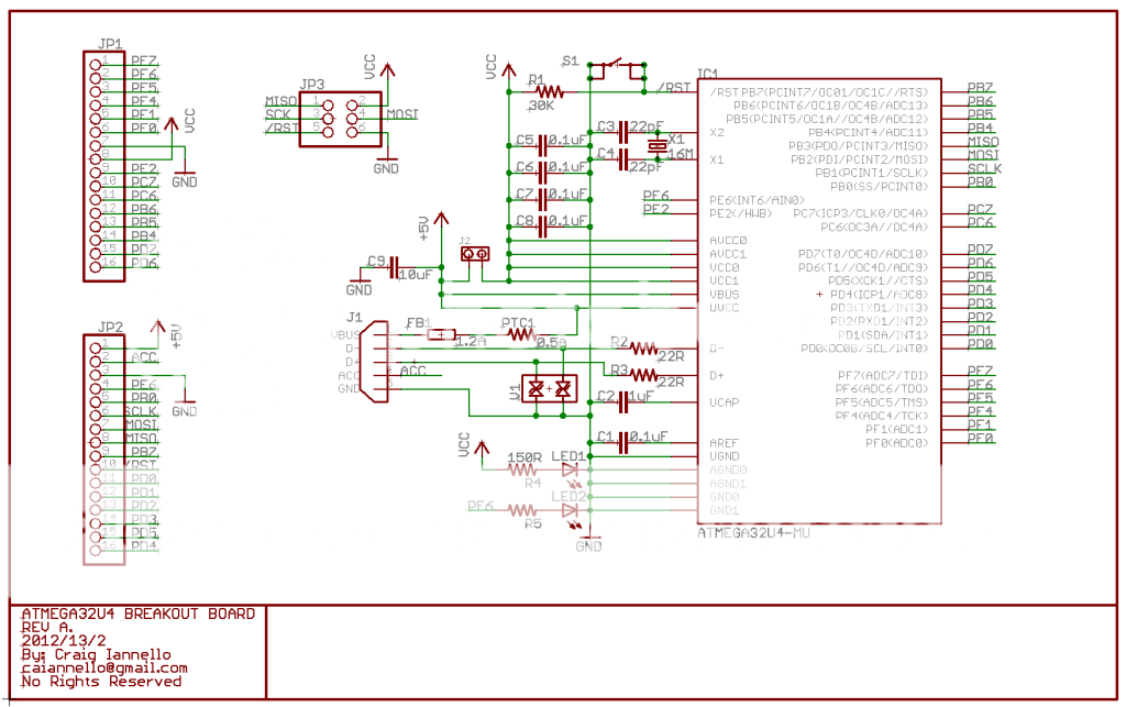 New atmega32u4 breakout board design - adafruit industries