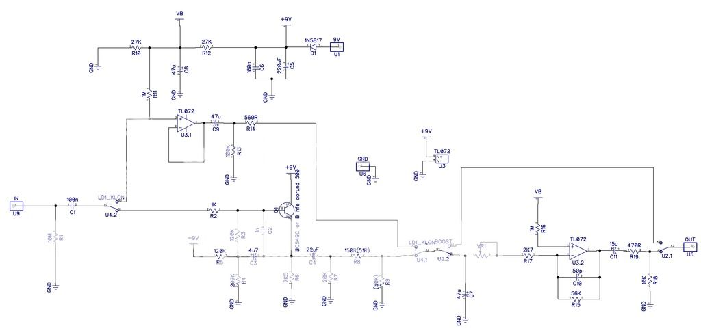 Buffer LD-1/KLON Schematic once over